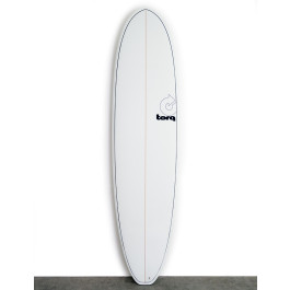 Torq Mod Fun V+ Surfboard 8ft 2 - White + Pinline