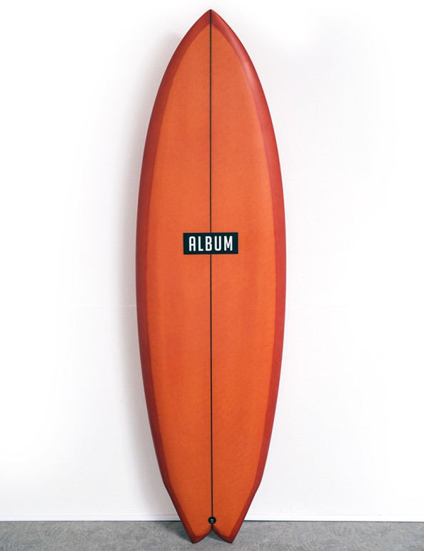 Album Twinsman surfboard 5ft 9 Futures - Orange Resin Tint (2026)