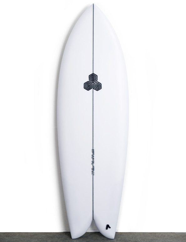 Channel Islands Feb's Fish surfboard 6ft 3 Futures - White